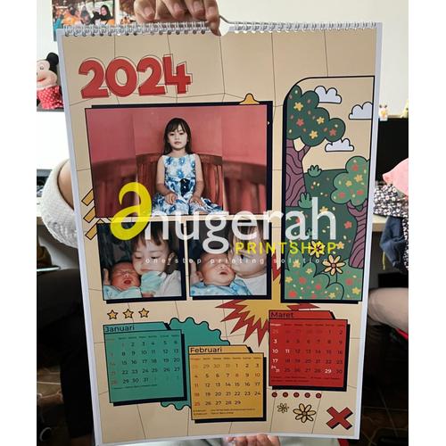 Jual KALENDER DINDING HANGER+SPIRAL KAWAT 6 LEMBAR-KALENDER FOTO MURAH ...