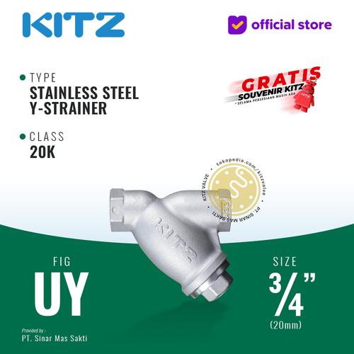 Promo Y-Strainer Stainless SUS304 KITZ Fig. UY, 3/4" - 20A - 20mm , Drat / Screw Cicil 0% 3x ...