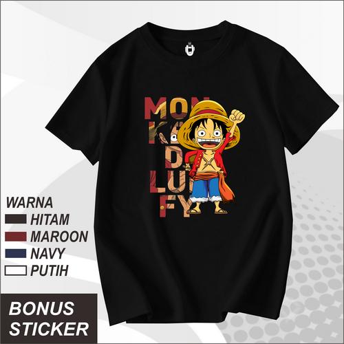 Jual Kaos Baju Anime Luffy One Piece Cotton Combed 30s Murni - Putih ...