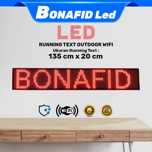 Jual Running Text OUTDOOR Merah 128cm x 16cm (LED display tulisan ...