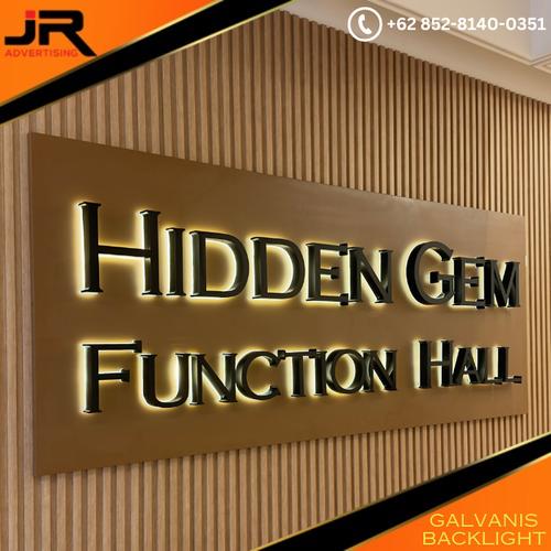 Jual Huruf Timbul / Signage Galvanis LED Backlight Custom Letter Sign ...