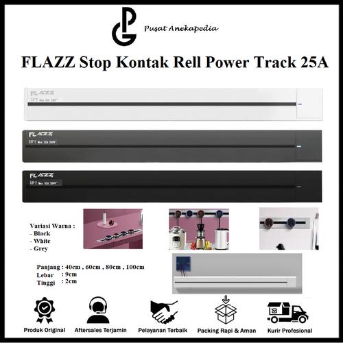 Jual FLAZZ Stop Kontak Rell Power Track 25A - Soket Track 40 60 80 100 cm - Black, 60 cm - Kota ...