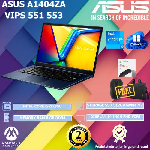 Jual ASUS Vivobook 14 A1404ZA VIPS 551 553 Core i5 1235U 8GB 512GB W11 ...