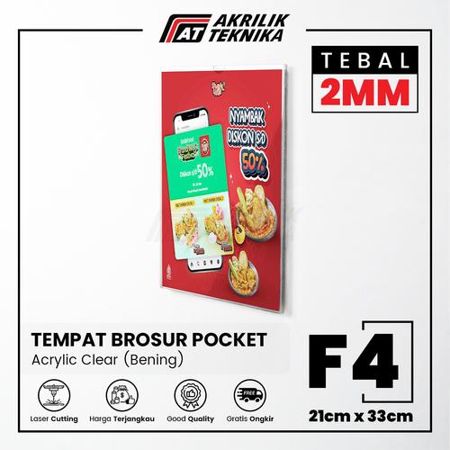 Jual ACRYLIC POCKET FRAME / AKRILIK THICKER / AKRILIK BROSUR F4 ...