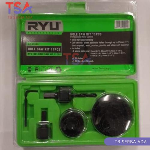 Jual Ryu Holesaw Set 11 pcs Mata Bor Lubang Kayu Pipa Paralon PVC Hole ...