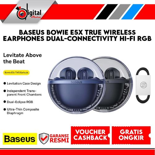 Jual Baseus Bowie E5x True Wireless Earphones Dual-Connectivity Hi-Fi RGB - Hitam - Jakarta ...