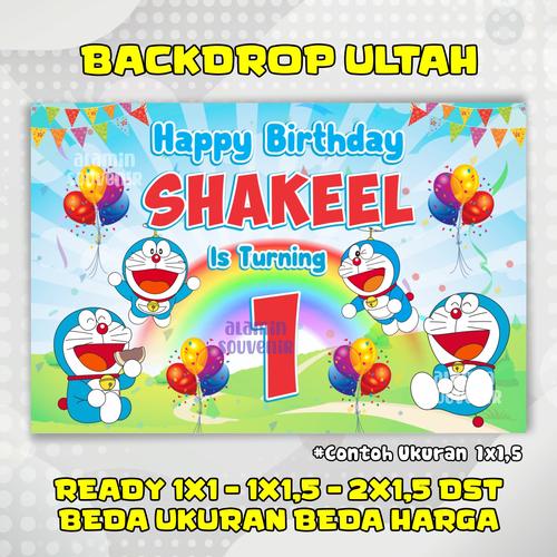Jual Backdrop Spanduk Ulang Tahun Tema Doraemon - Jakarta Timur ...