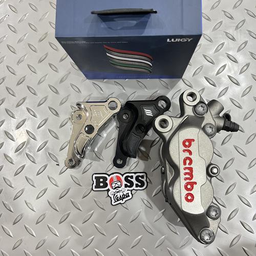 Promo Brembo 4 Piston Grey + Bracket Luigy 220mm Vespa Sprint ABS Prima ...