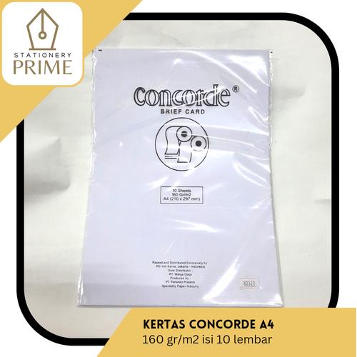 Jual Kertas Concorde 160gr A4 isi 10 lembar - Putih - Jakarta Timur - Stationery Prime | Tokopedia