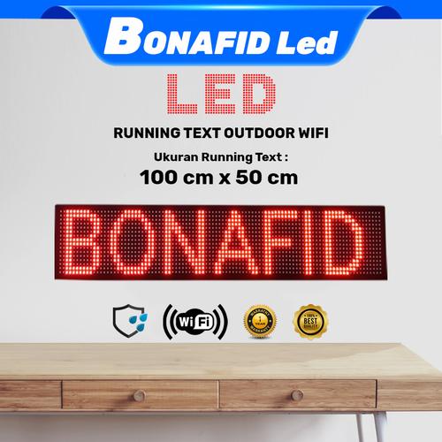 Jual LED Running Text OUTDOOR, MERAH 100 cm x 50cm - Putih SMD , 40 ...