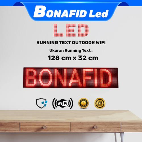 Jual Running Text INDOOR Merah 128cm x 32cm (LED display tulisan ...