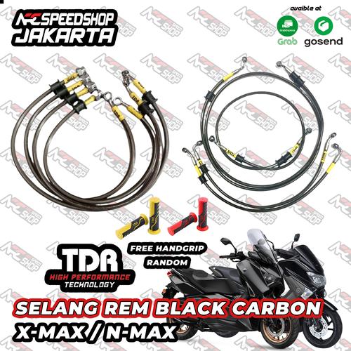 Jual SELANG REM TDR BLACK CARBON HEL HELL NMAX XMAX 250 NEW CONECTED TDR - NMAX NON ABS ...