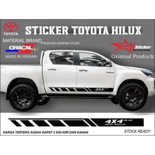 Jual STICKER TOYOTA HILUX 4X4 STICKER SAMPING TOYOTA HILUX - Hitam ...