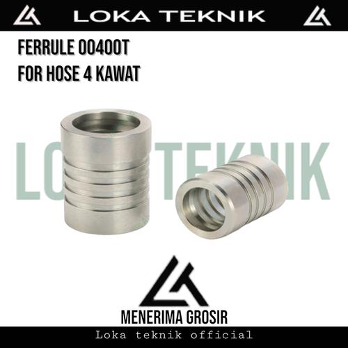 Jual Ferrule 00400T Hose Hydraulic 4 Kawat / Sleeve Model Ulir ...