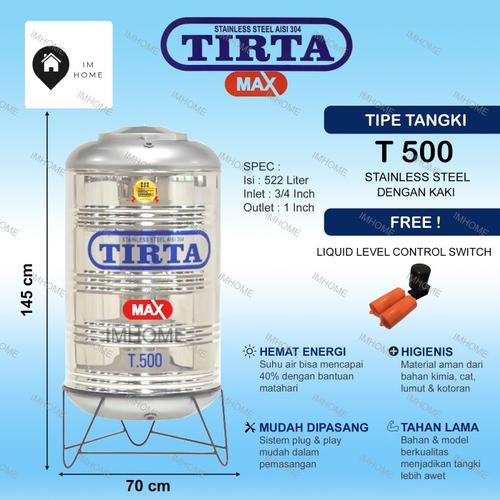 Jual Tangki / Toren Air TIRTA 1000 Liter Stainless Steel Kaki Stenlis ...