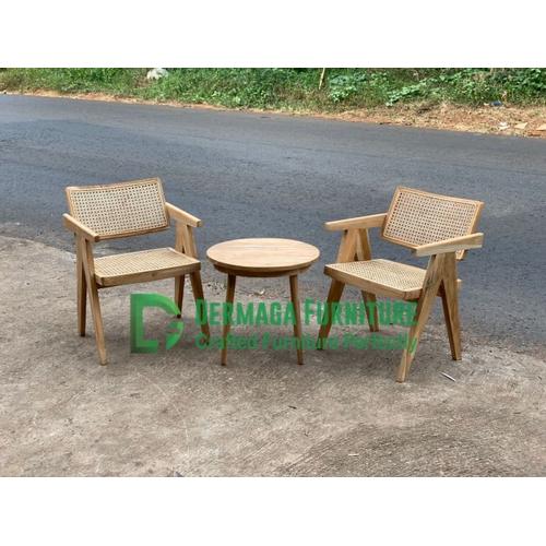 Jual SET TERAS CAFE KURSI KAKI A GUNUNG ROTAN MEJA BULAT RETRO KURSI ...
