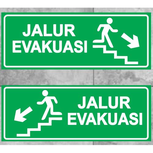 Jual RAMBU JALUR EVAKUSI DARURAT TURUN TANGGA/ 9 X 25 CM - Kanan ...