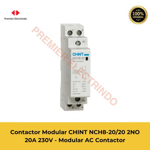 Jual Contactor Modular Din Rail CHINT NCH8-20/20 - 2P 2NO 20A Kontaktor ...