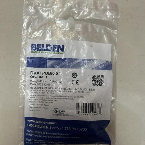 Jual Belden RVAFPUBK-S1 Revconnect 10GX UTP Field Mount Plug Black ...