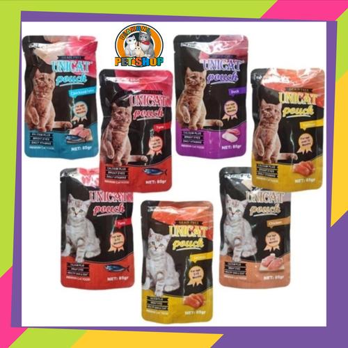 Jual Makanan kucing UNICAT Sachet 85gr Mirip Life Cat Pouch UNICAT ...