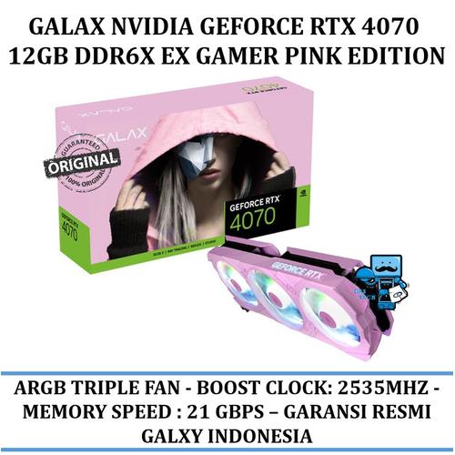 Jual Vga Galax Nvidia Geforce Rtx 4070 12gb Ddr6x Ex Gamer Pink Edition ...