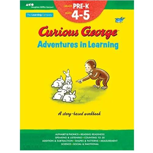 Jual curious george adventure 4-5 math story english workbook - Jakarta ...