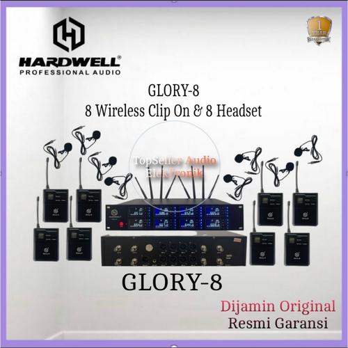 Jual Mic Wireless 8 Channel Clip On Headset Hardwell Glory 8 Original 8 ...
