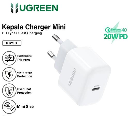 Jual UGREEN Adaptor Charger Mini PD 20W USB-C Fast Charging - Kota ...