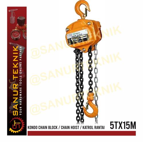 Jual KONDO Chain Block Chain Hoist Katrol Rantai 5Tx15M 5 TON x 15 M ...