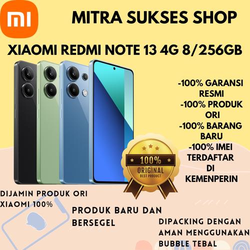 Jual XIAOMI REDMI NOTE 13 4G 8/256GB NFC GARANSI RESMI - Hitam, 8/256GB ...