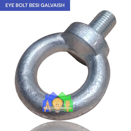 Jual EYE BOLT HOOK PENGAIT LUBANG BESI GALVANIS UKURAN EYBOLT BAUT M6 ...