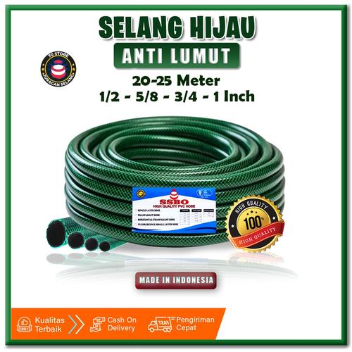 Jual SELANG AIR 20 & 25 METER SELANG BENANG HIJAU ANTI LUMUT TAMAN MURAH - 1/2 inch, 17 meter ...