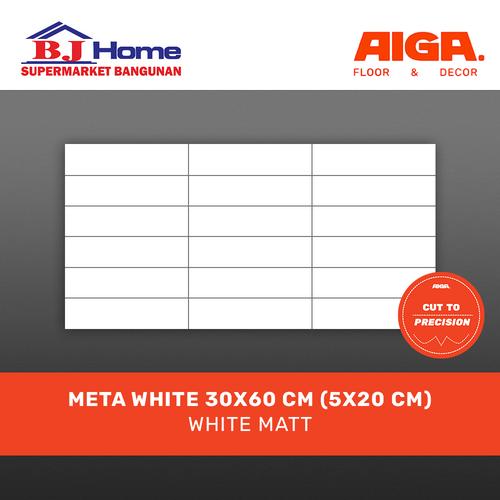 Jual AIGA Meta White Matt 30x60 cm (5x20 cm) - Mosaik Nat Precut - Kota Tangerang Selatan - BJ ...