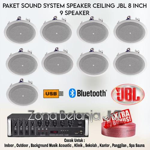 Jual Paket Sound System Speaker Ceiling JBL 8 INCH 9 Speaker Original ...