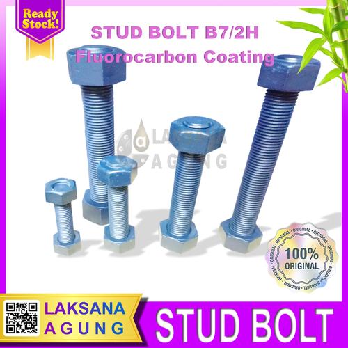 Jual Stud Bolt B7/2H Fluorocarbon Ptfe 3/4" x 155mm Fluoropolymer ...
