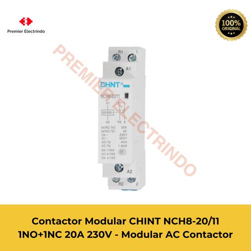 Jual Contactor Modular Din Rail CHINT NCH8-20/11 - 2P 1NO+1NC 20A ...