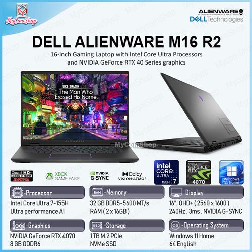 Jual DELL ALIENWARE M16 R2 ULTRA 7-155H 32GB 1TB SSD RTX 4070 8GB 16 ...
