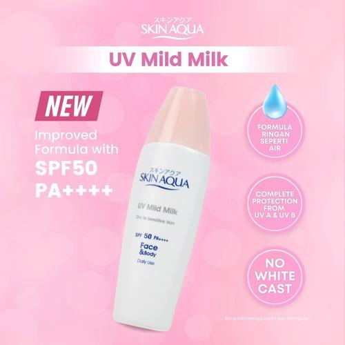 Jual SKIN AQUA UV Mild Milk SPF 50 - Sunscreen - Sunblock - Jakarta ...