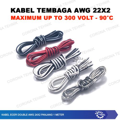 Jual Kabel Ecer Double AWG 24x2 Panjang 1 Meter - Transparan - Jakarta Barat - Corona Tehnik ...