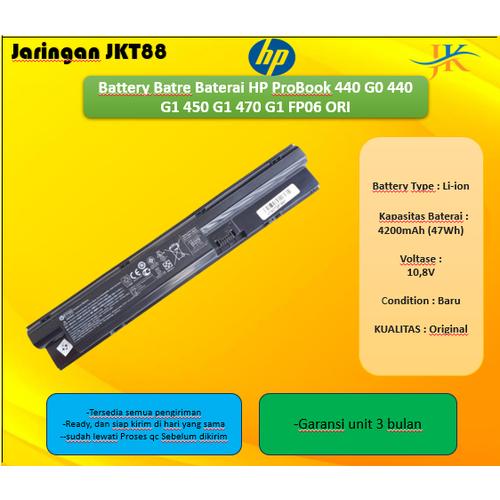 Jual Battery Batre Baterai HP ProBook 440 G0 440 G1 450 G1 470 G1 FP06 ...