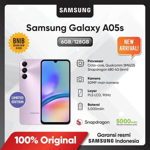 Jual SAMSUNG GALAXY A05S RAM 6/128GB-GARANSI RESMI SEIN - BLACK - Kota ...