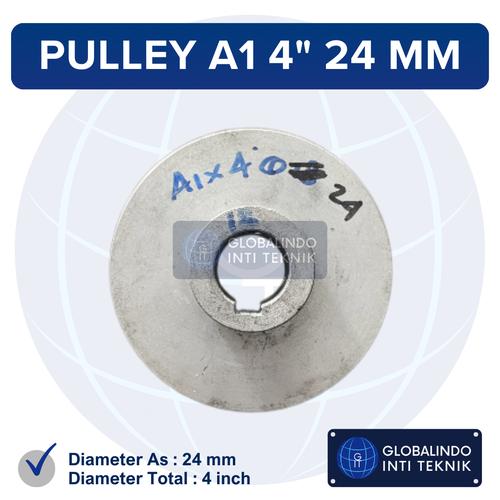 Jual Puli Pully Pulley Mesin Dinamo Kompresor Angin Aluminium A1 4” 24 ...