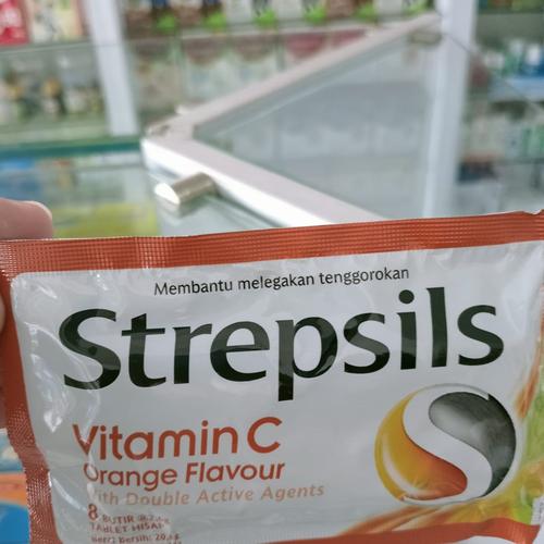 Jual STREPSILS TABLET HISAP VIT-C RASA ORANGE SACHET ISI 8 - Kota Depok ...