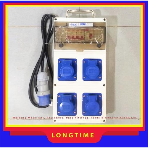 Jual 4 Way Industrial DB BOX ELCB-RCD 2P-40A/30MA+MCB1P-16A 220VOLT ...