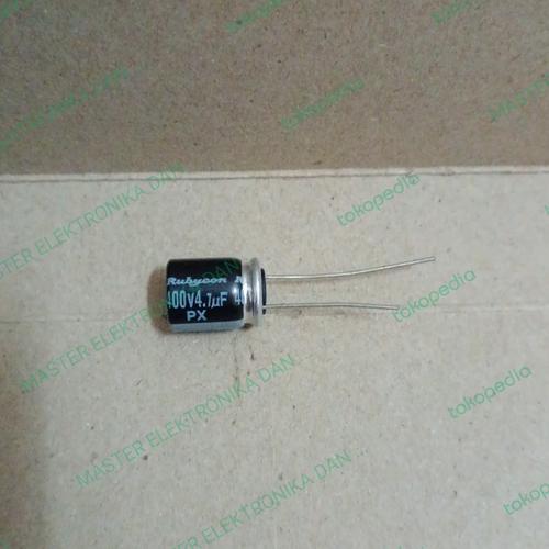 Jual 6829 kapasitor elco 4.7uf 4,7uf 4.7 4,7 uf 4u7 400v rubycon ...
