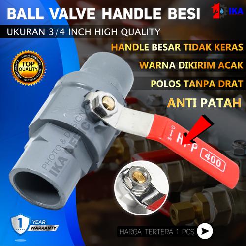 Jual Ball Valve 3/4 Inch Gagang Besi l Stop Kran Keran Pvc Handle Besi - Kota Tangerang - IKA ...