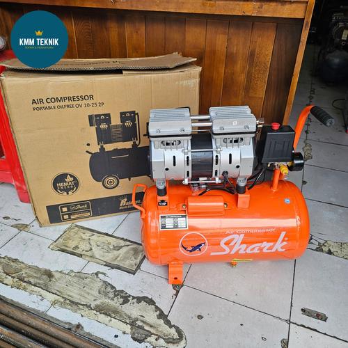 Jual SHARK OV 10-25 1 HP COMPRESSOR OILESS KOMPRESOR SILENT TANPA OLI 1 ...