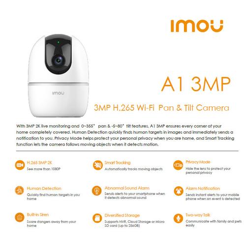 Jual IMOU Ranger A1 3MP 2K Wifi Wireless IP Camera Rotate Two way Talk ...