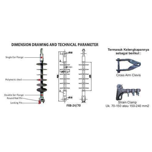 Jual ISOLATOR TARIK/DEAD END POLYMER 24KV 70 KN - Kota Tangerang ...