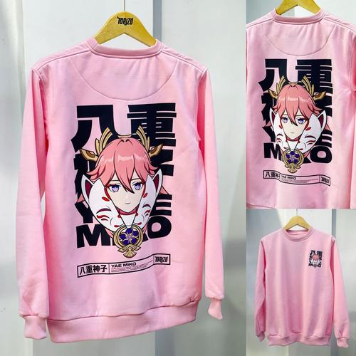 Jual Crewneck Yae Miko Fox Mask Genshin Impact Gaming Anime Premium ...